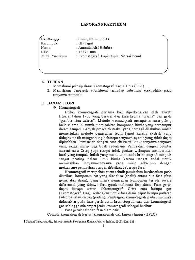 Praktikum Nitrasi Fenol | PDF