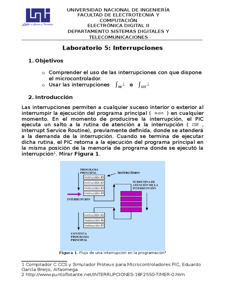 Laboratorio 5 (Interrupciones) | PDF | Microcontrolador | Compilador