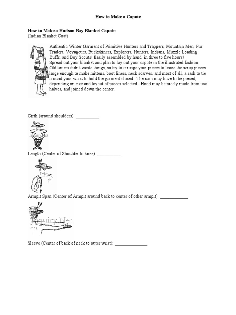 How To Make A Capote | PDF | Seam (Sewing) | Softlines (Retail)