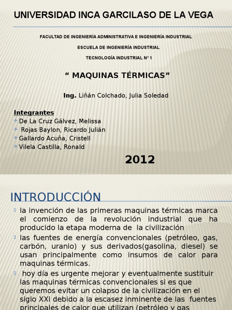 Máquinas Térmicas: Fundamentos y Ciclos | PDF | Refrigeración ...