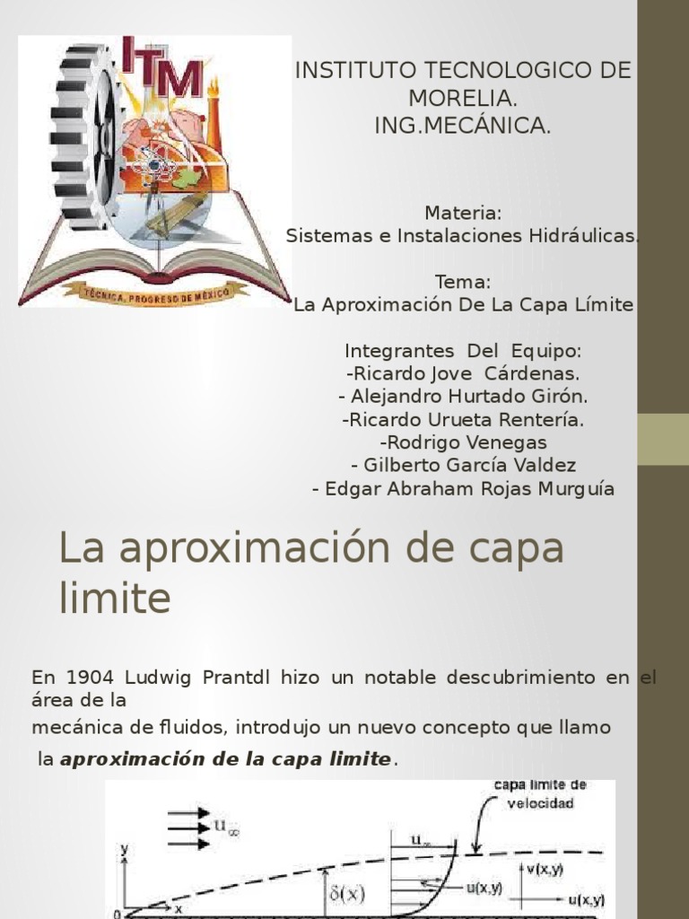 Presentacion Aproximacion de La Capa Limite | PDF | Capa límite | Ecuaciones