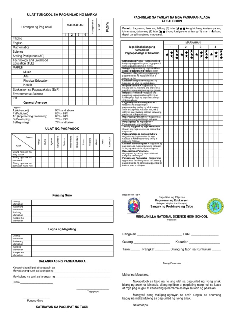 Form 138-k12 | PDF