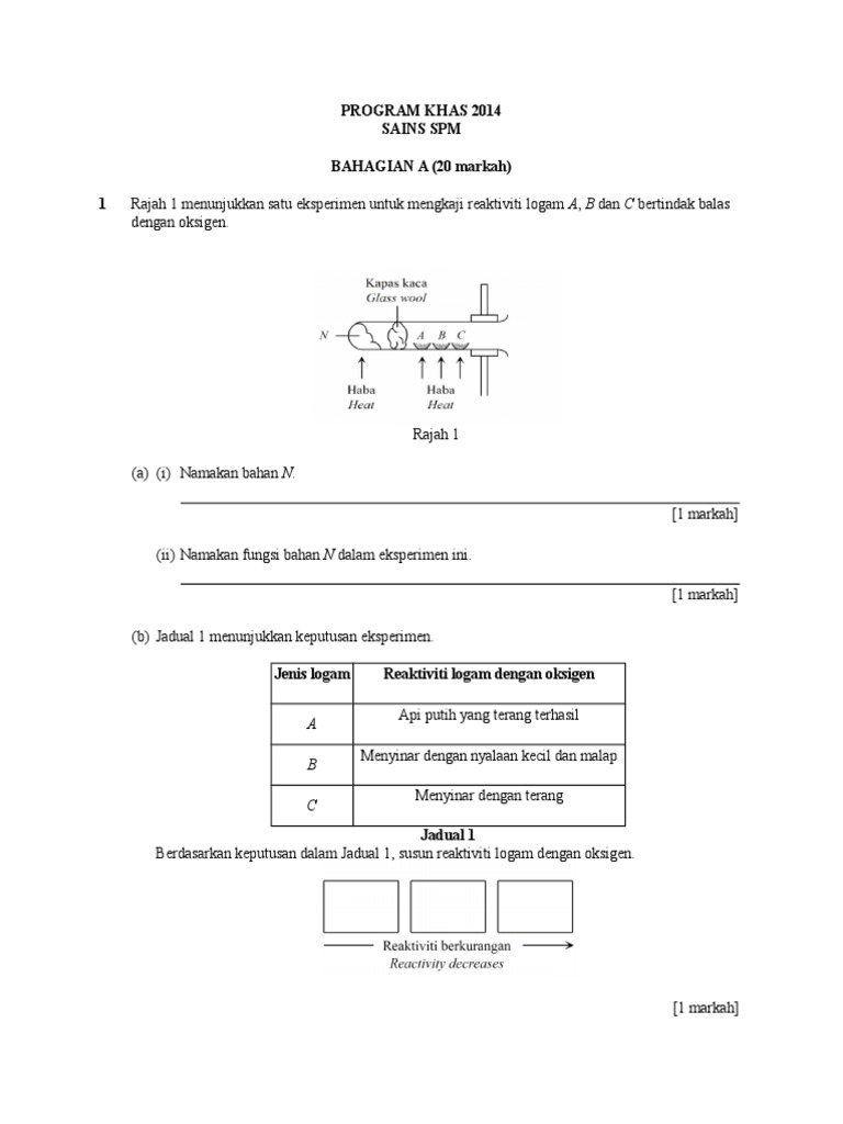 Soalan Sains SPM Spot | PDF