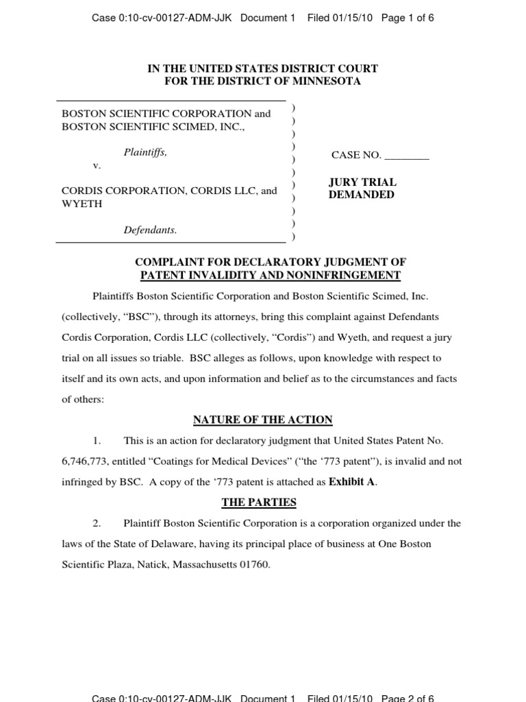 MDPL Complaint 13 | PDF | Declaratory Judgment | Complaint