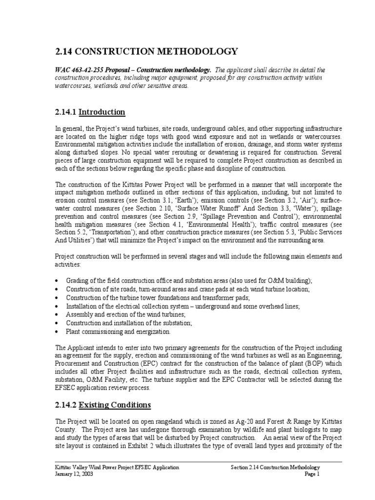 Sample Construction Methodology For Civil Works | PDF | Geotechnical ...