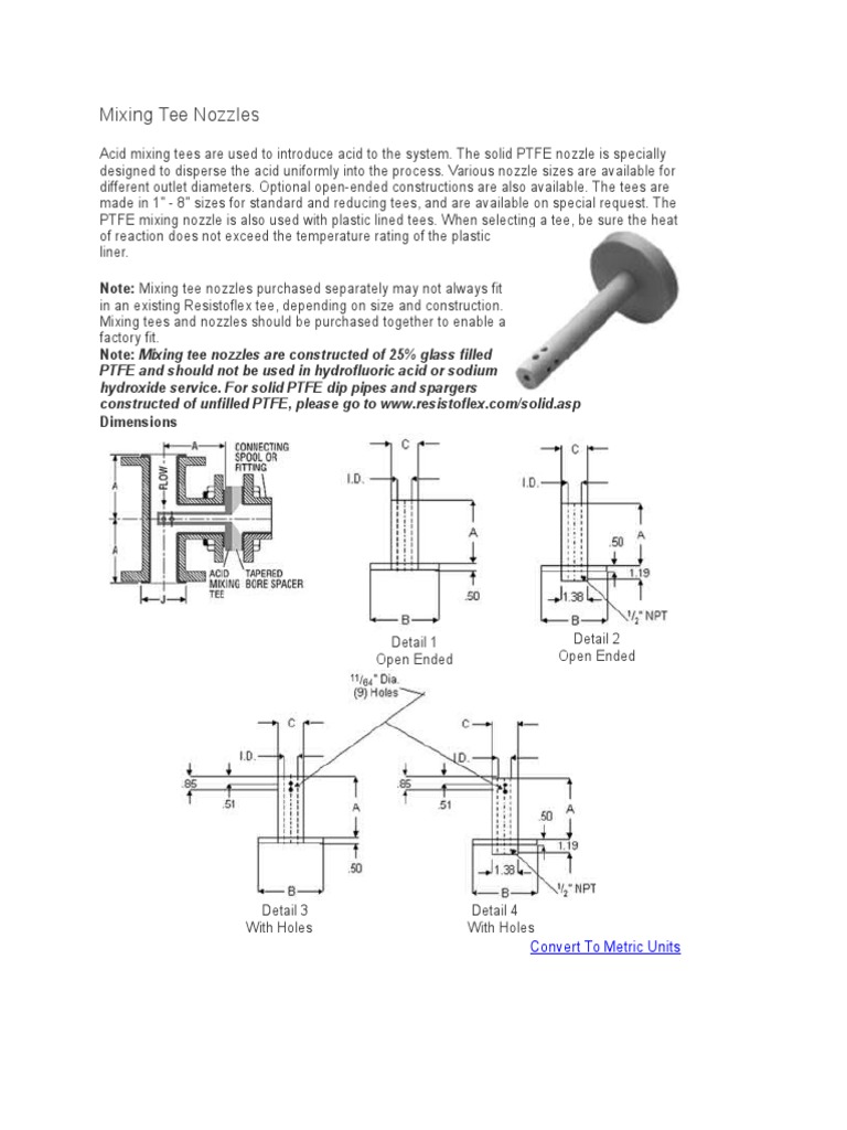 Mixing Tee | PDF | Chemical Engineering | Building Materials