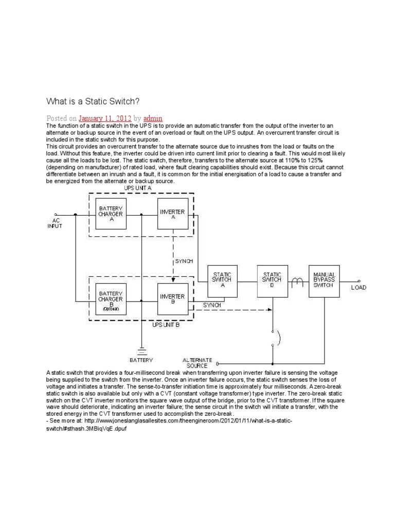 What Is A Static Switch | PDF
