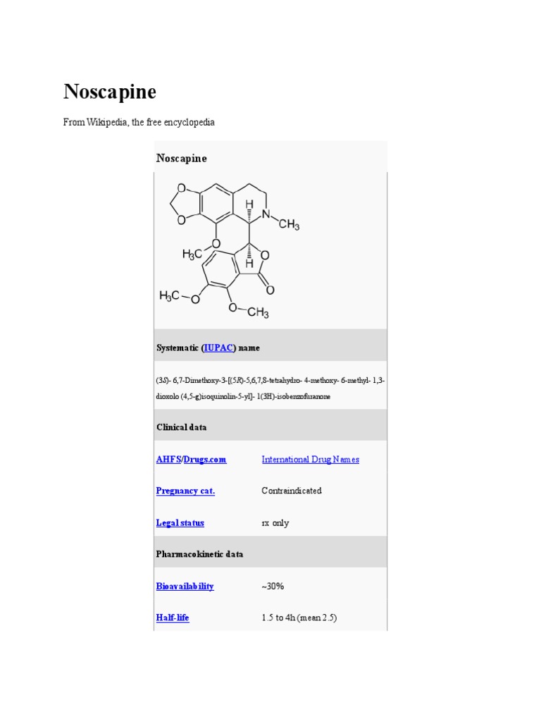 ANTITUSSIVE DRUGS-NOSCAPINE & OTHERS-08-04-2014.docx | Medical ...