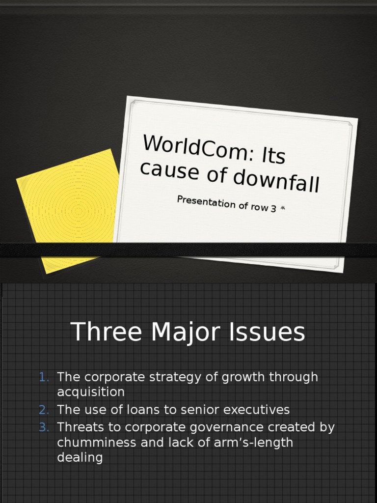 Worldcom: Its Cause of Downfall | PDF | Business