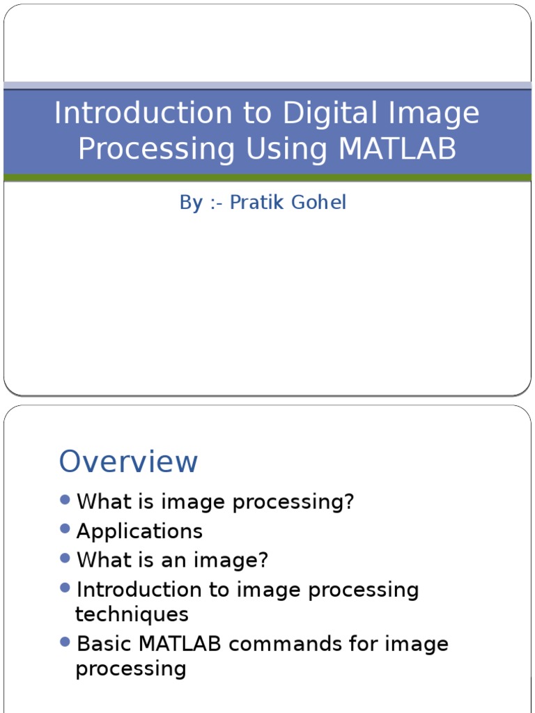 Introduction To Digital Image Processing Using MATLAB | Download Free ...