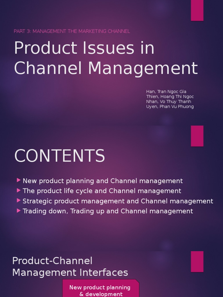 Product Issues in Channel Management | PDF | Strategic Management | Brand