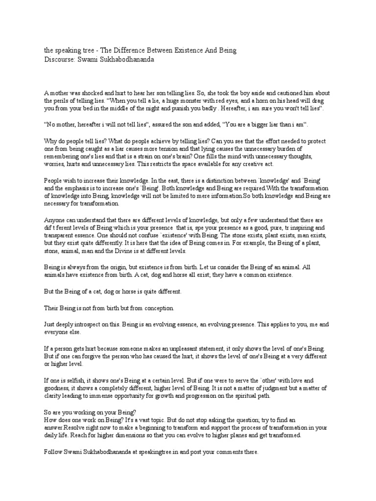 The Speaking Tree | PDF | Noble Eightfold Path | Nirvana