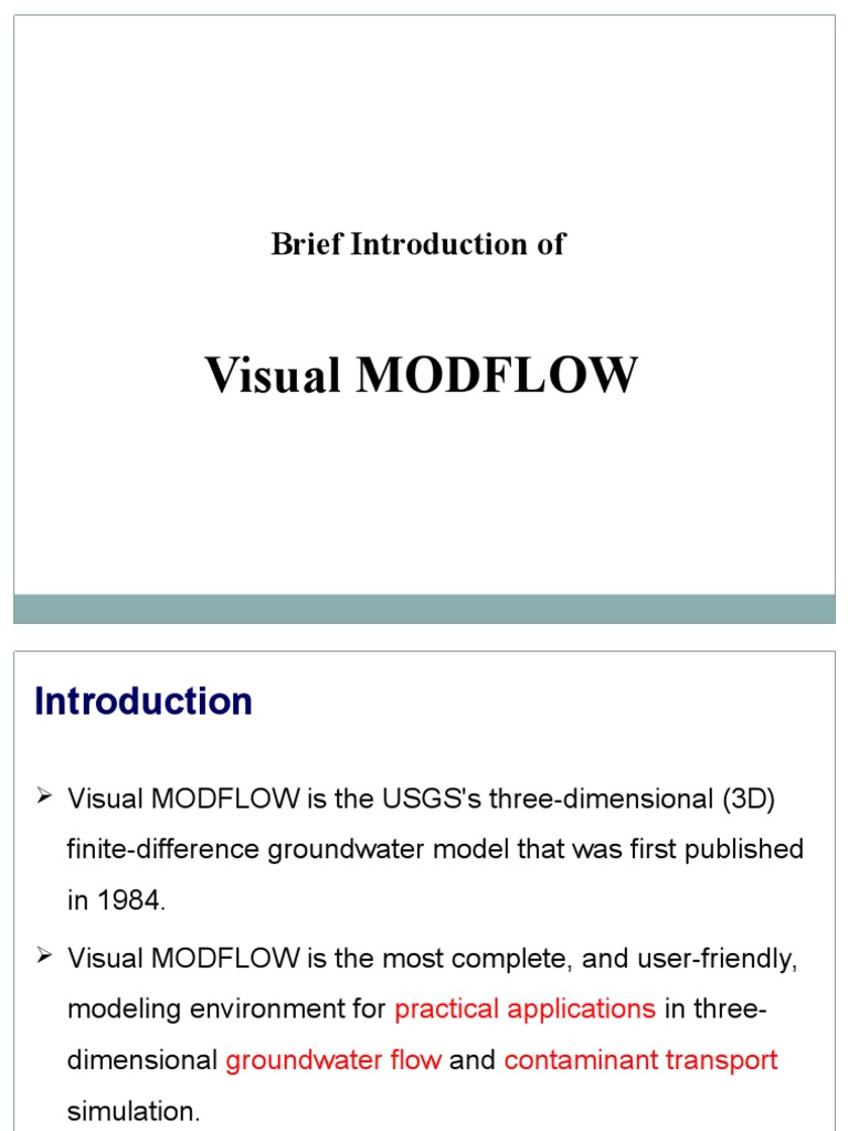 Visual Modflow | Download Free PDF | Hydrology | Physical Geography