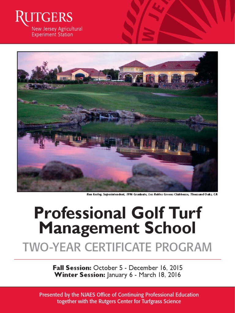 Rutgers Professional Golf Turf Management School: Two Year Certificate ...