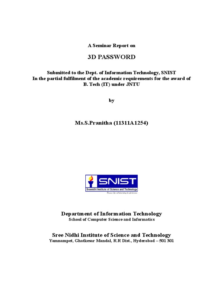 Documentation 3d Password | PDF | Authentication | Password