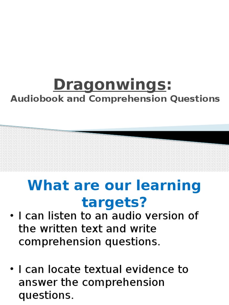 Dragonwings Audiobook Questions Guide | PDF | Career & Growth