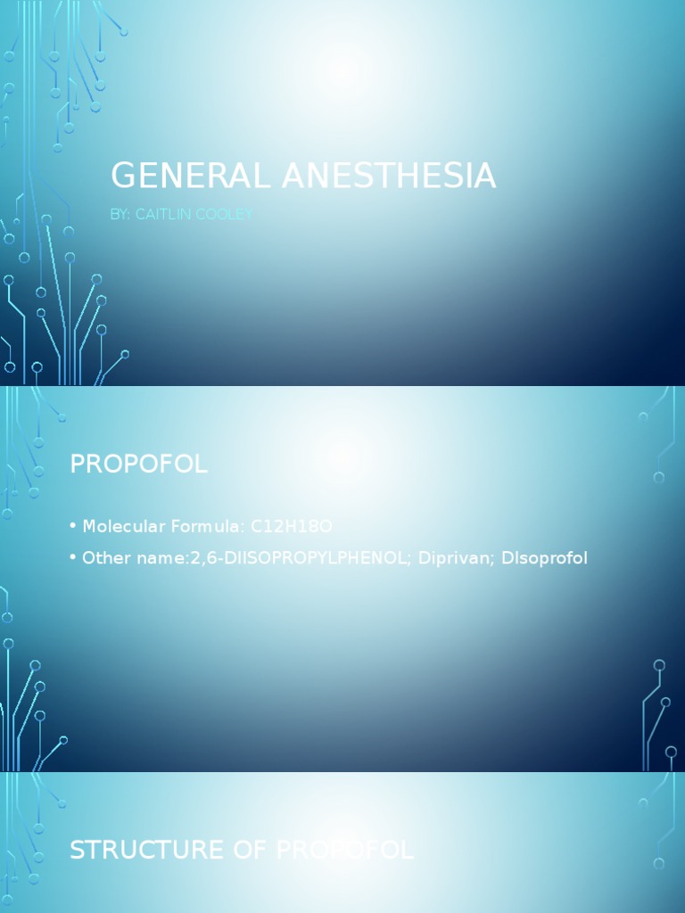 General Anesthesia Chem of Presentation | PDF | Self-Improvement
