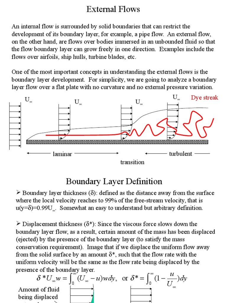 External Flows | PDF | Boundary Layer | Shear Stress
