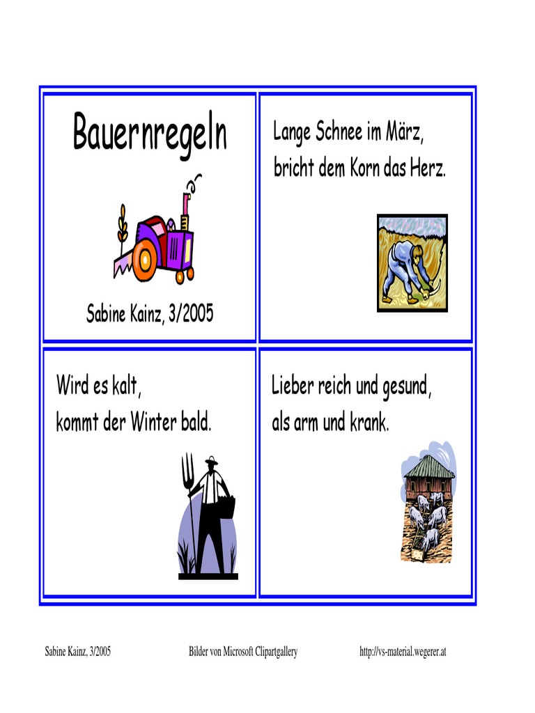Bauernregelkartei | PDF