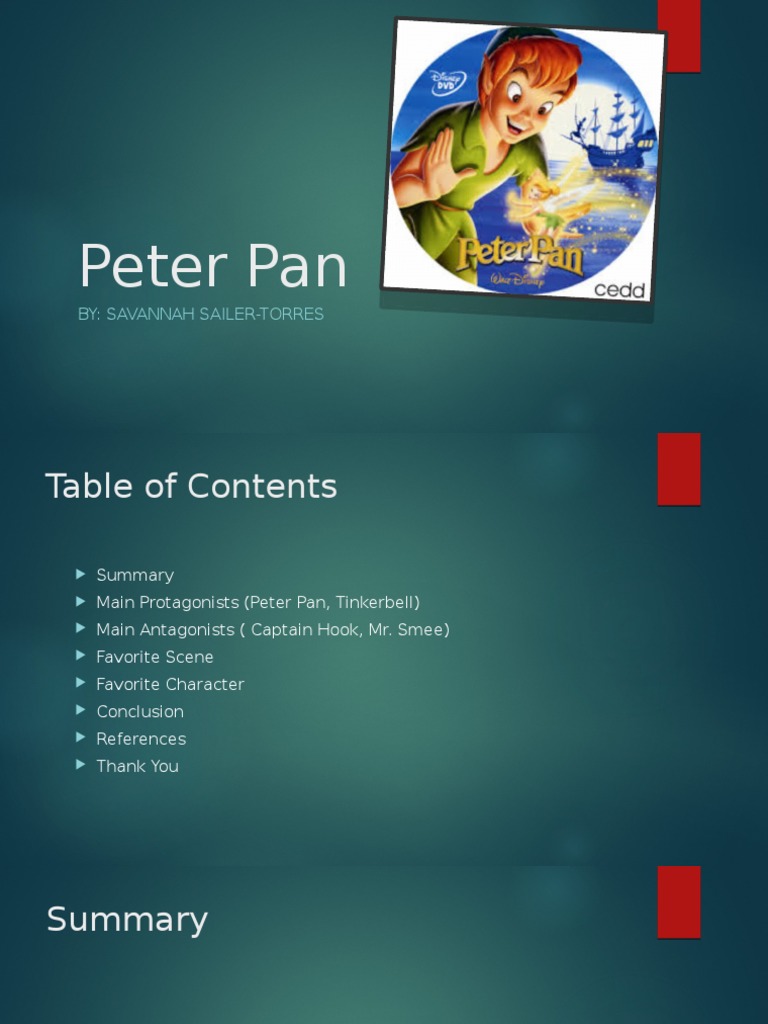 Peter Pan: Characters and Summary | PDF