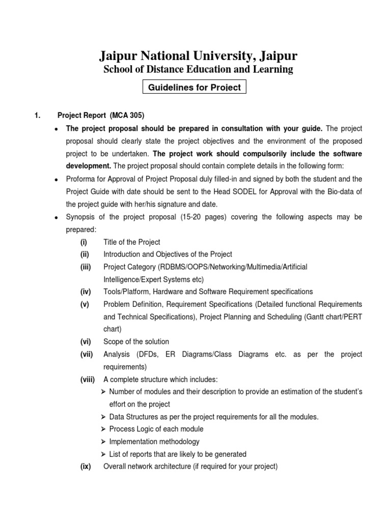 Project Guidelines For Mca Documentation Specification Technical Standard 2188