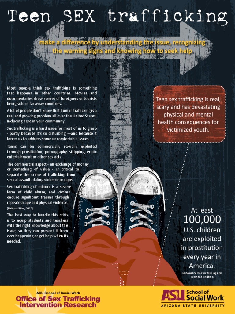 Teen Sex Trafficking Awareness Training Brochure for Teens | Sex ...