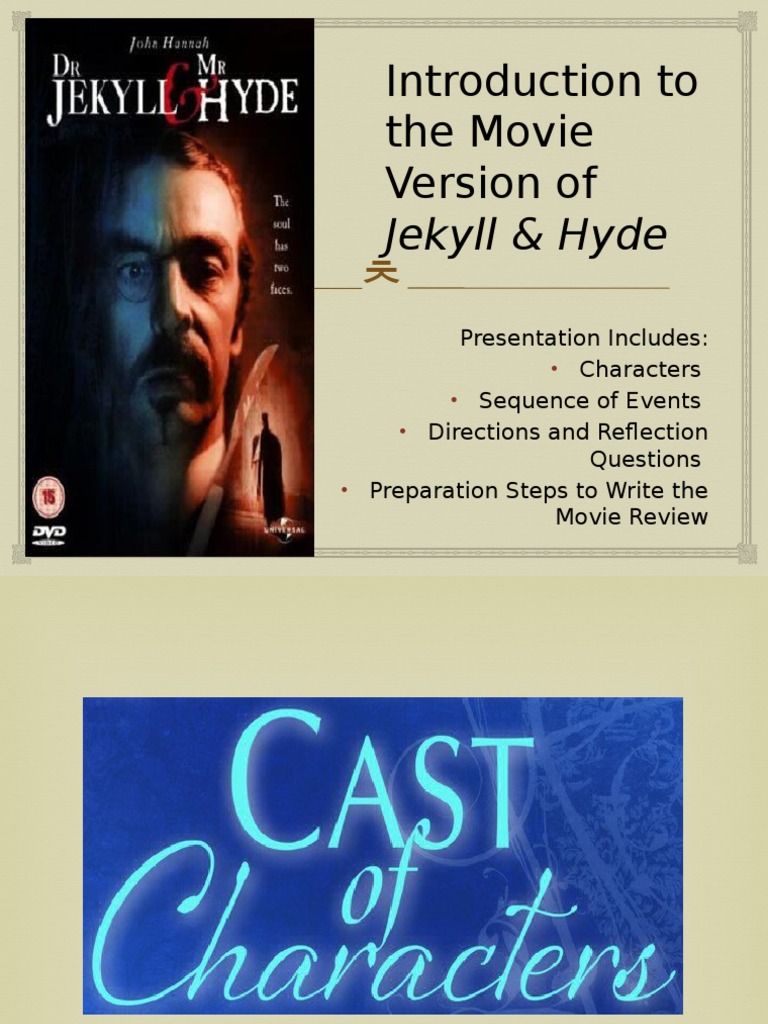 Jekyll - Intro To Movie Version | PDF | Dr. Jekyll And Mr. Hyde ...