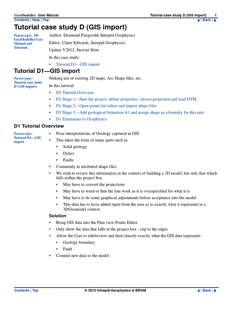 GeoModeller CaseStudyD | PDF | Geographic Information System | Topography