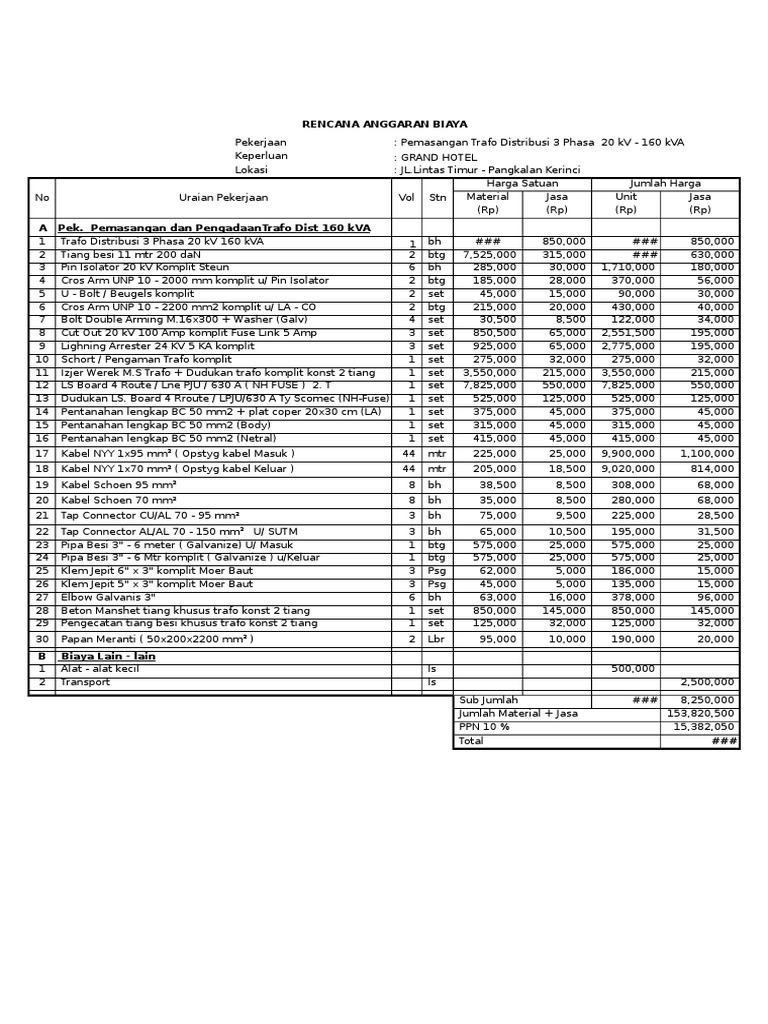 Rab Tower Dengan Hibah Trafo | PDF | Teknologi & Rekayasa