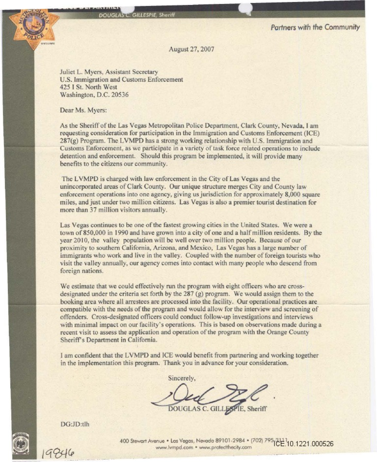 Las Vegas, Nevada - 287 (G) FOIA Documents | PDF | U.S. Immigration And ...