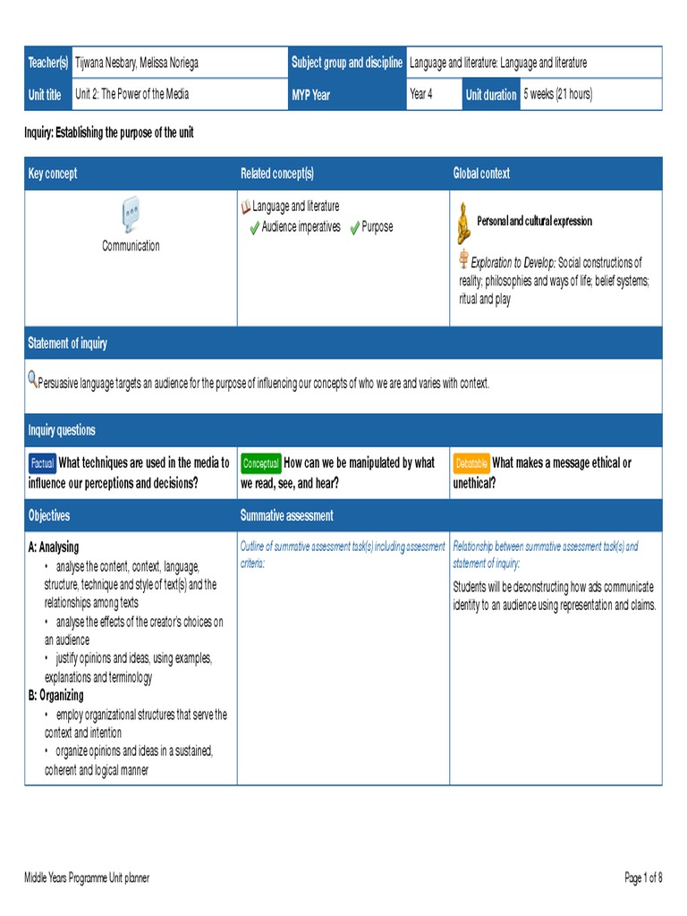 Unit 2 - The Power of The Media | PDF | Advertising | Vocabulary