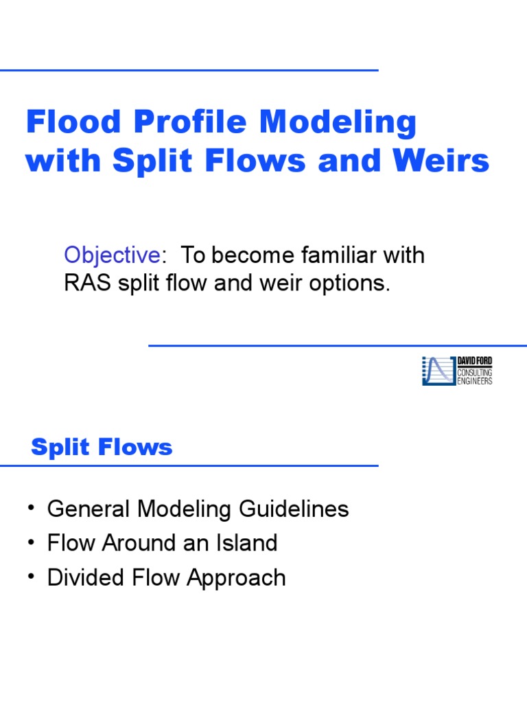 13 Split Flow and Weirs | PDF | Spillway | Bodies Of Water