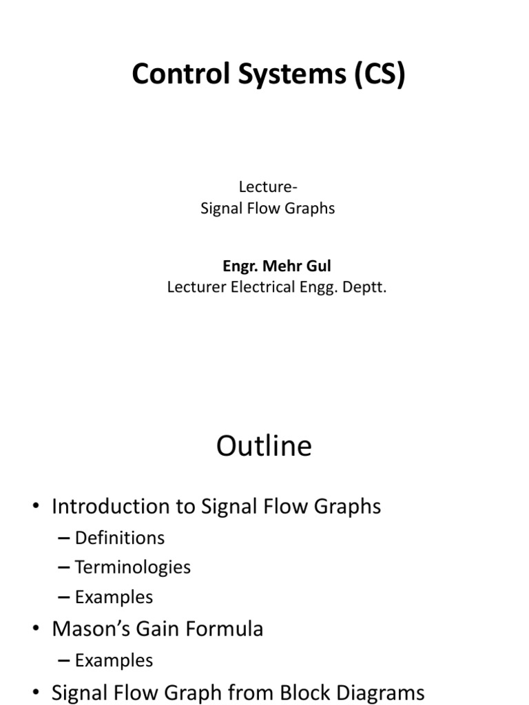Lecture Signal Flow Graphs | PDF | Applied Mathematics | Mathematical Relations