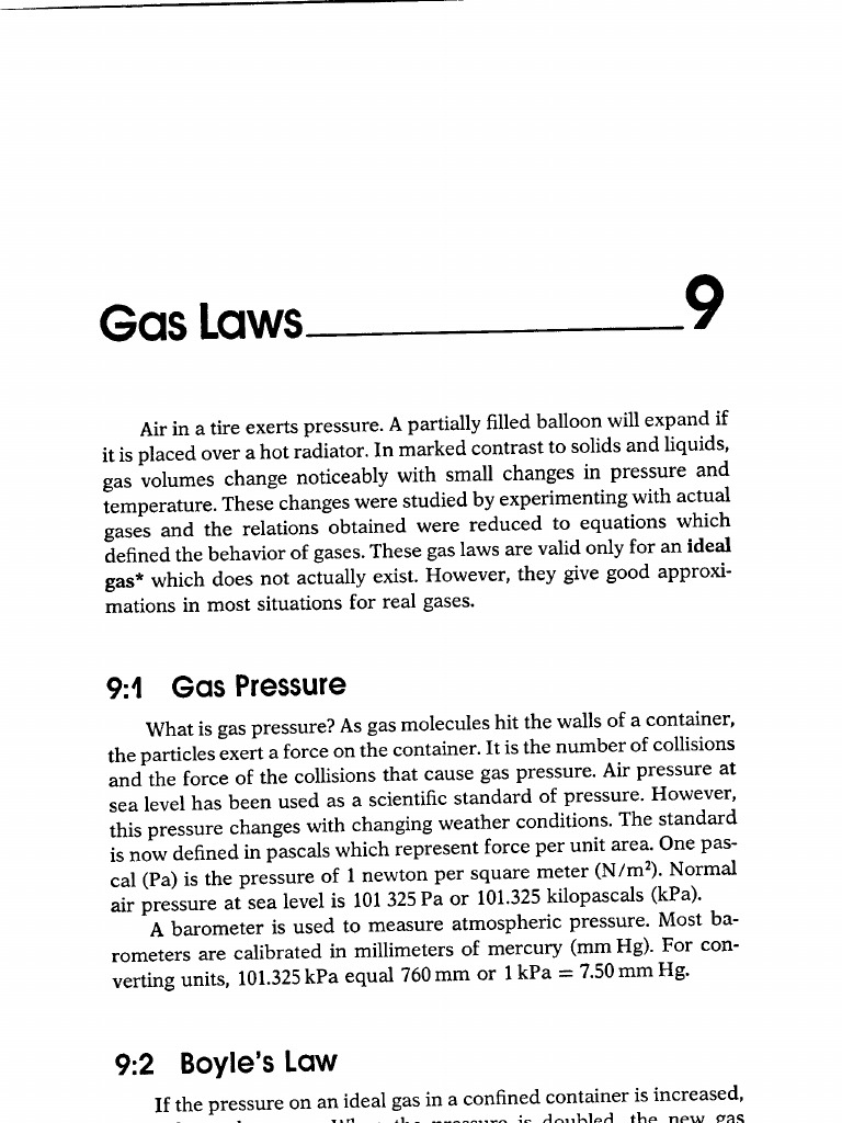 Ch. 10 Gas Laws Problems | PDF