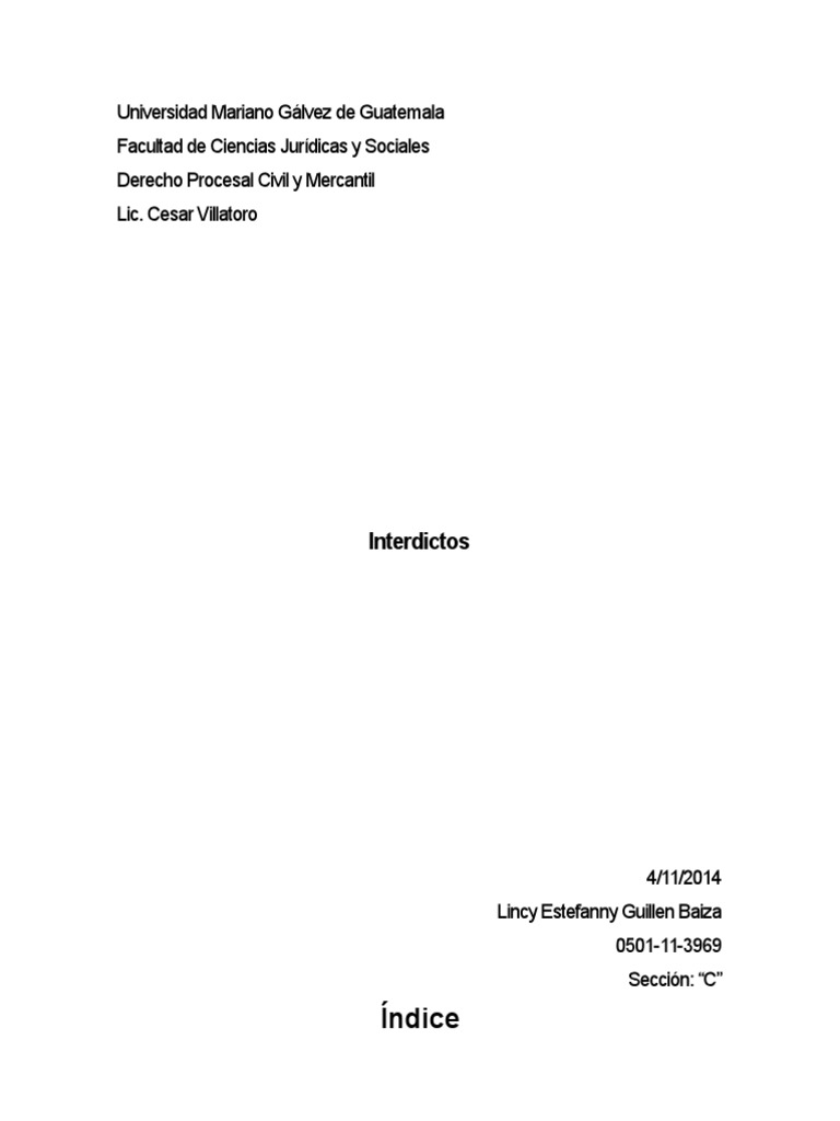 Los Interdictos | PDF | Posesión (Ley) | Res Judicata