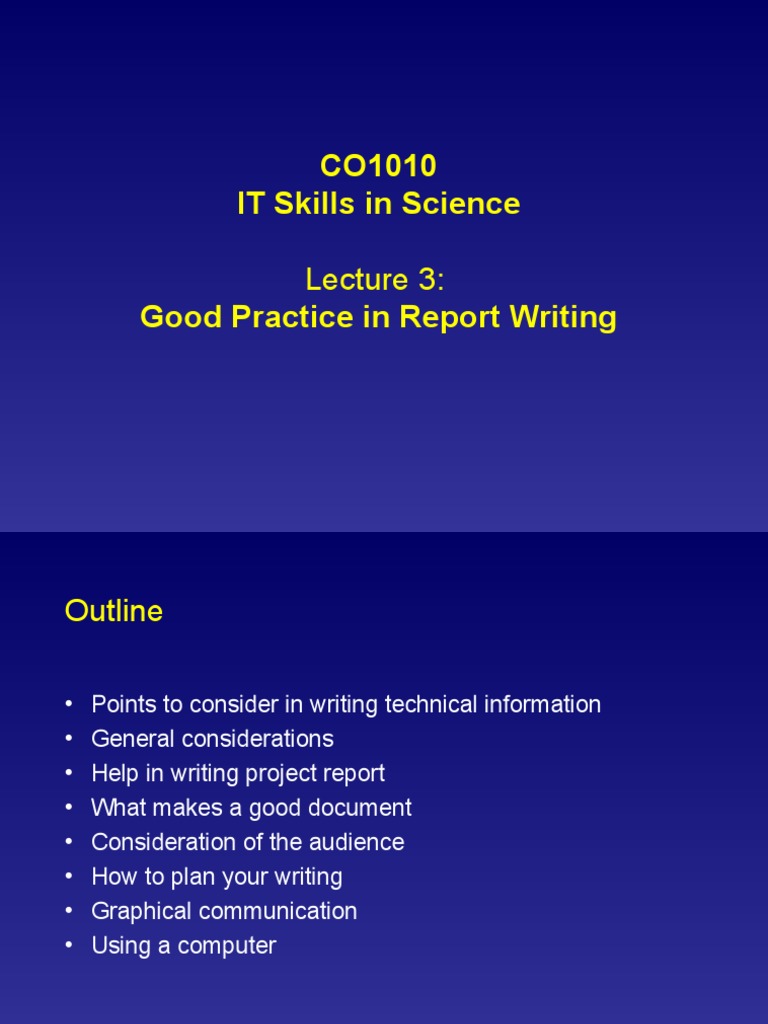 Guidelines for Effective Technical Report Writing: Considering Audience ...
