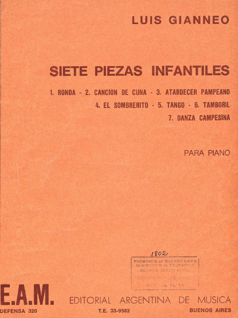 Luis Gianneo - Siete Piezas Infantiles | PDF