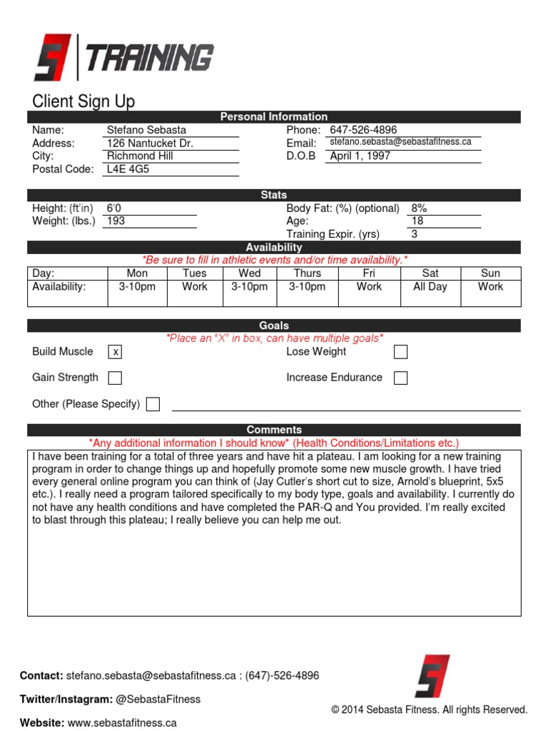 My Client Sign Up | PDF
