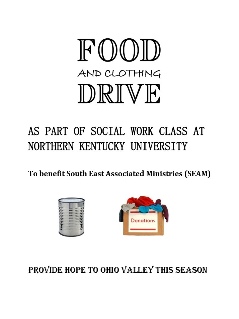 NKU Food & Clothing Drive for SEAM | PDF