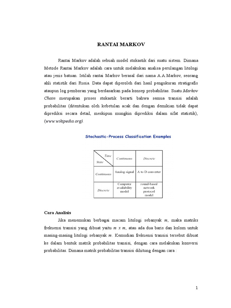 Rantai Markov | PDF