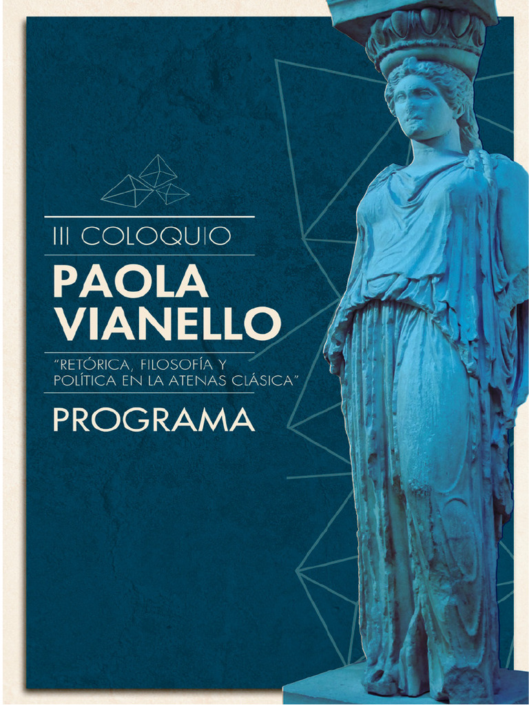III Coloquio Paola Vianello "Retórica, Filosofía y Política en La Atenas Clásica" (Programa ...
