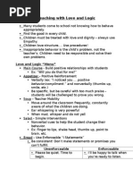 Teaching With Love - Logic | PDF | Empathy | Behavior