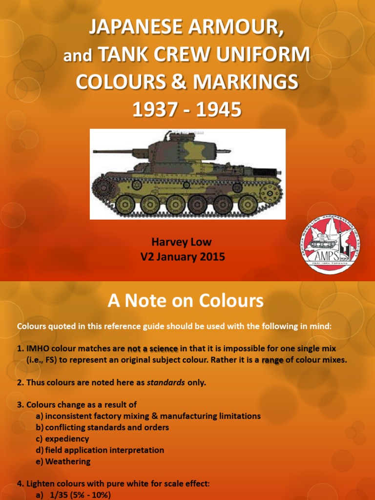 Japanese Armour Colours 1937 1945 Harvey Low1 | PDF | Brown | Tanks
