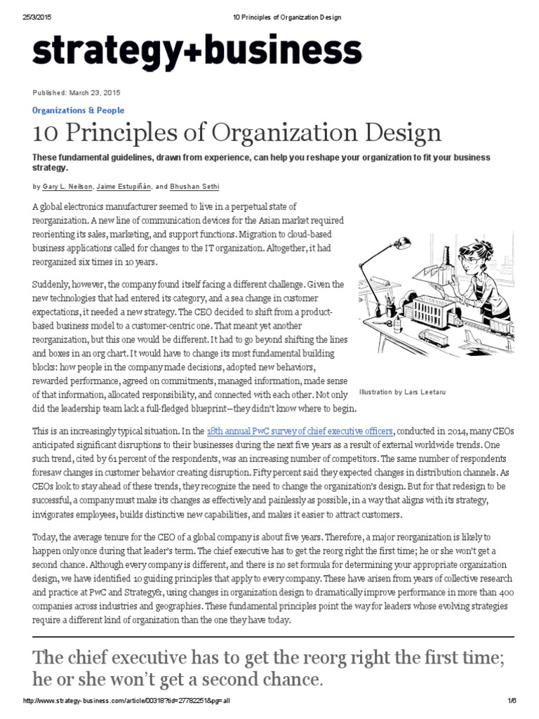 10 Key Principles for Organization Design | PDF | Strategic Management ...