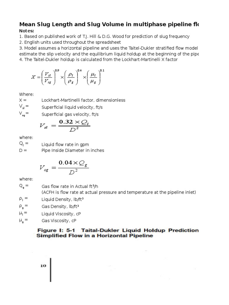 Slug Length Vol Calc Multiphase Pipeline | PDF | Liquids | Gases