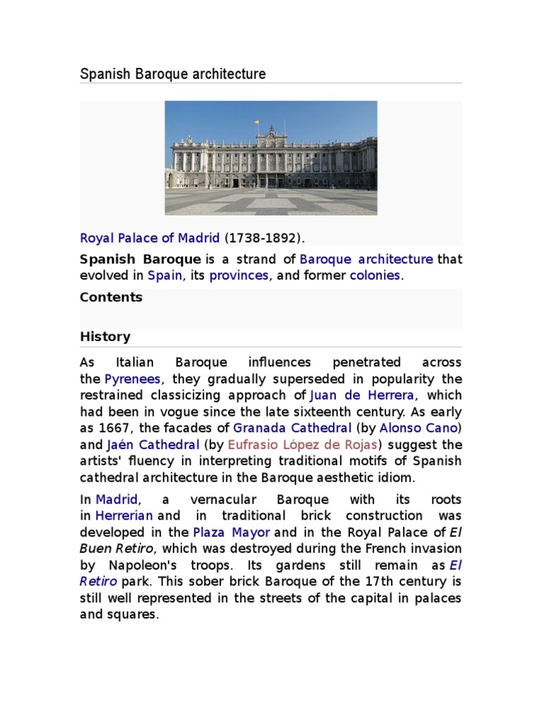 Spanish Baroque Architecture: Royal Palace of Madrid Baroque ...