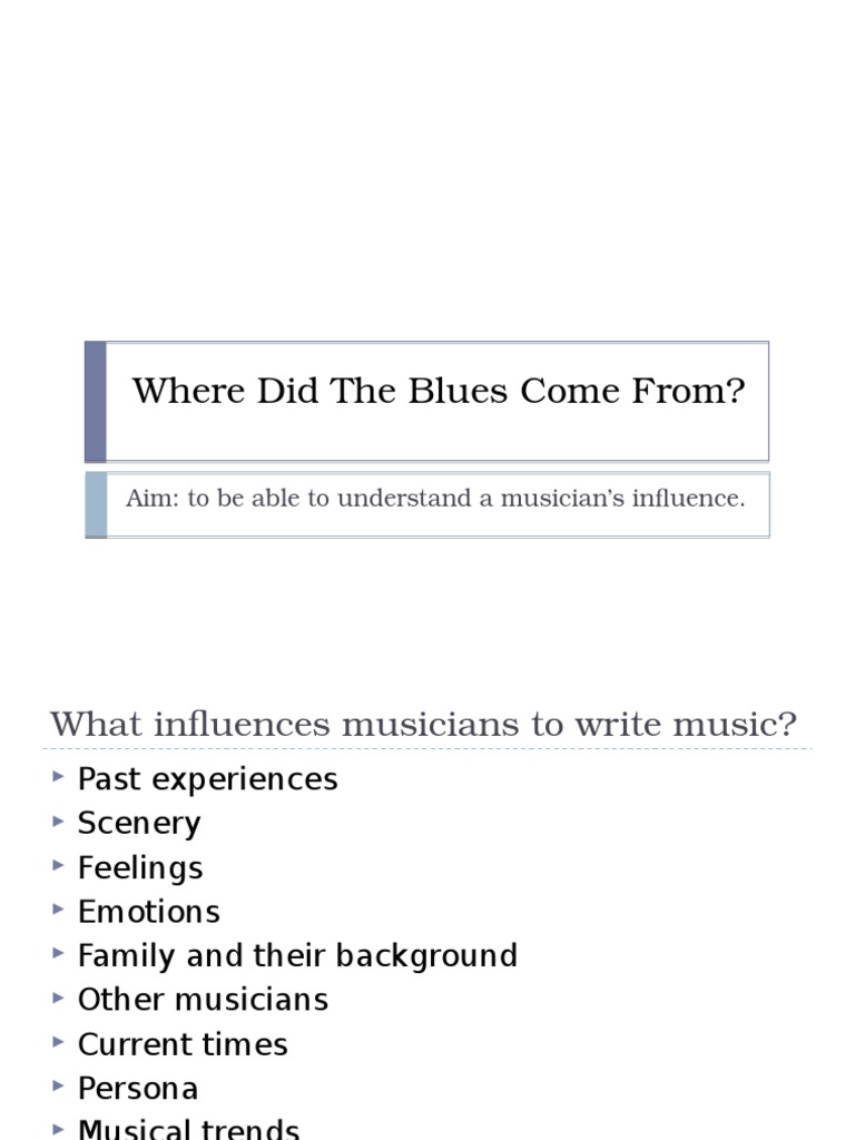 Origins and Influence of Blues Music | PDF