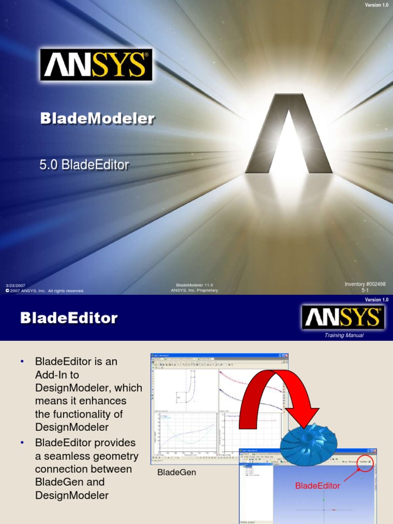 ANSYS BladeModeler BladeEditor PDF | PDF | Pump | Mechanical Engineering