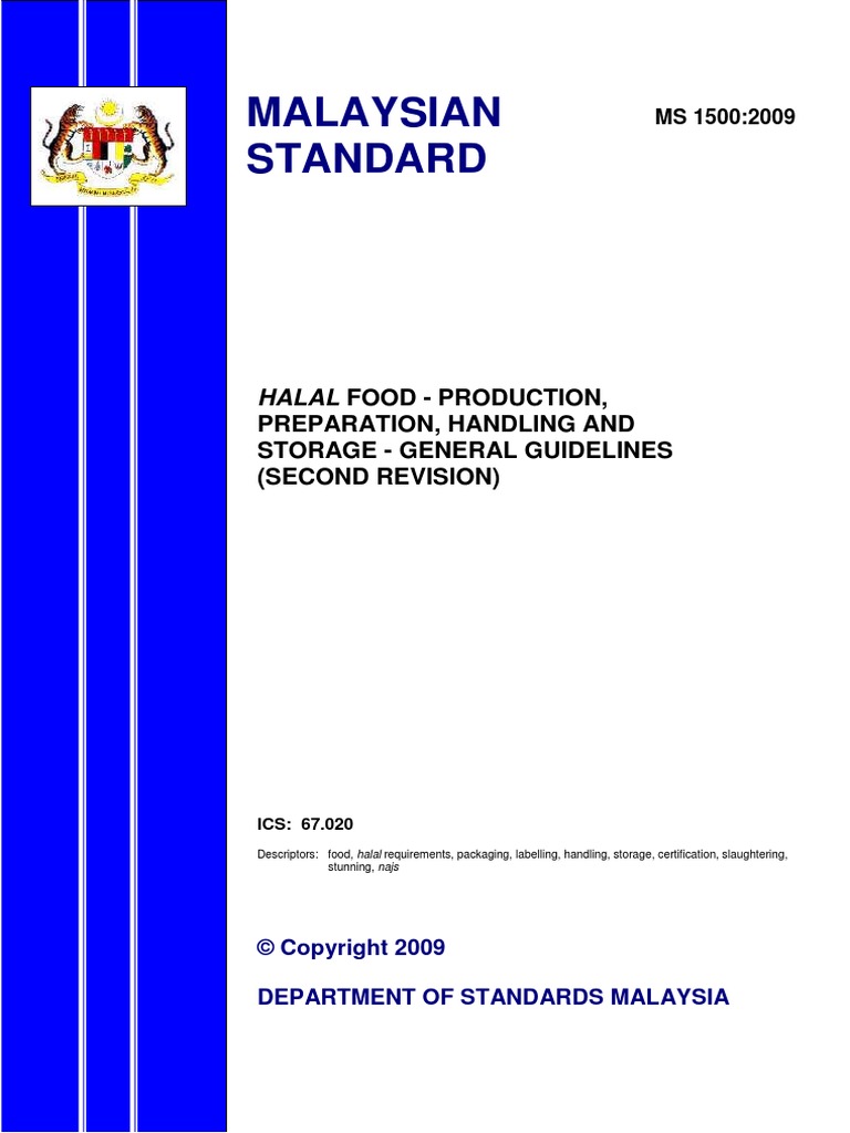 Malaysian Standard: Halal Food - Production | Download Free PDF ...