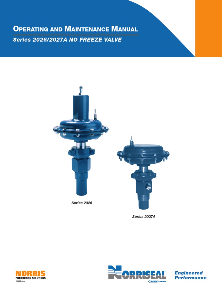 Perating and Aintenance Anual: Series 2026/2027A NO FREEZE VALVE | PDF ...